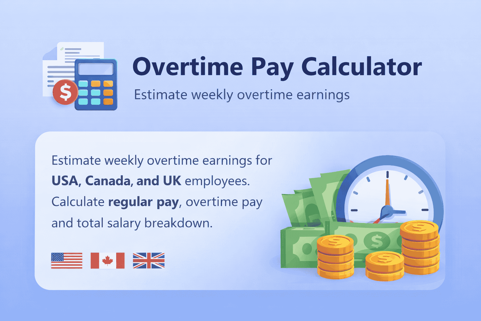 Overtime Pay Calculator | Our Net Helps