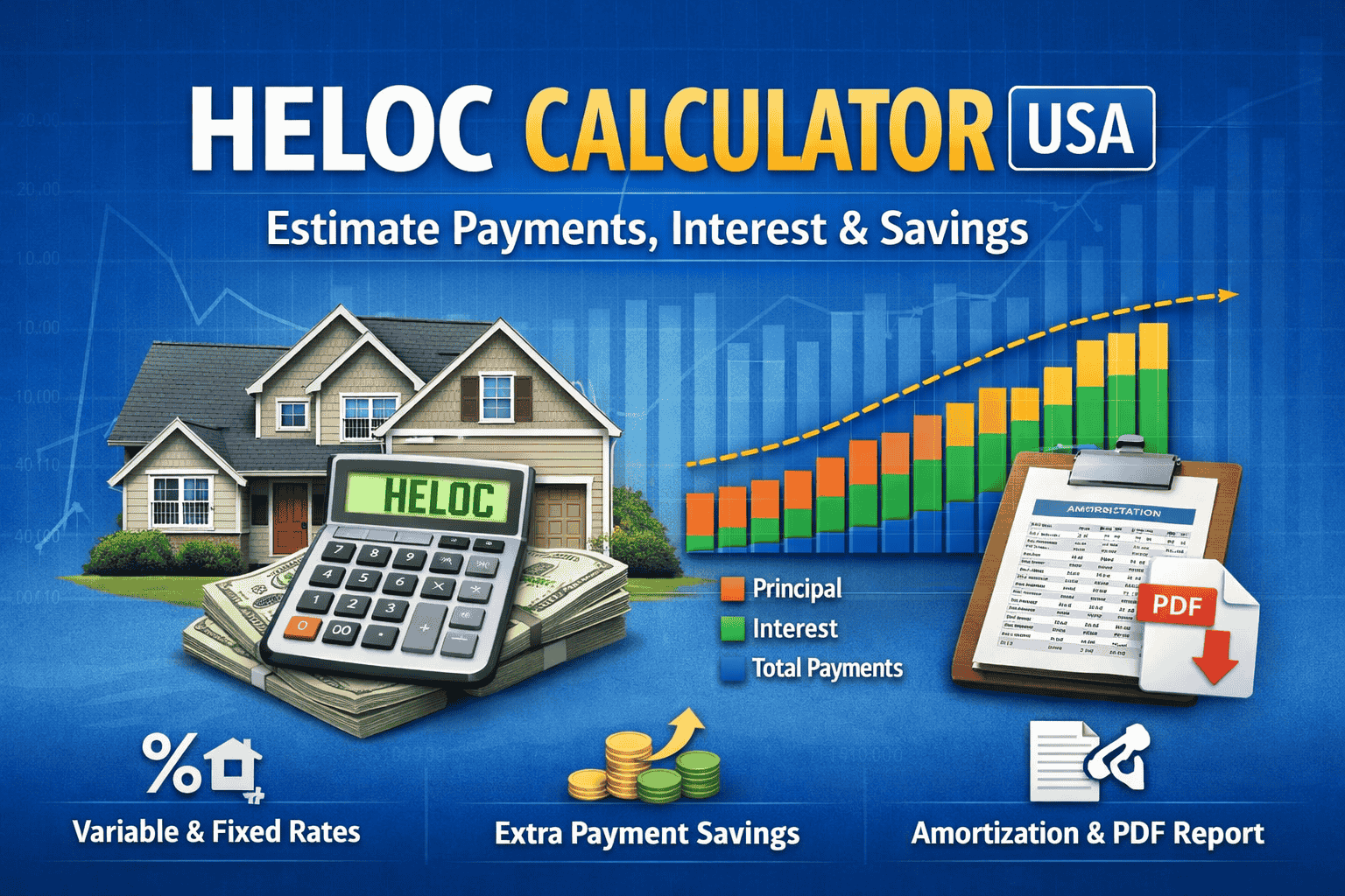 HELOC Calculator USA – Estimate Payments, Interest & Savings | Our Net ...